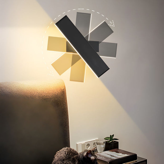 Rotating LED Wall Lights Modern Adjustable | Bedroom Living Room ...
